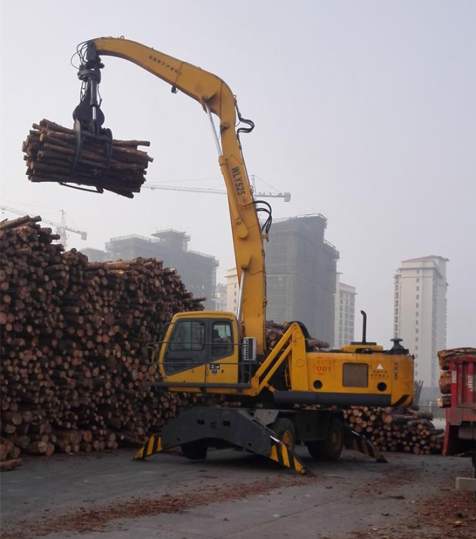 Wood Grab Machine WLYS25 Wheeled Material Handler Grab Crane
