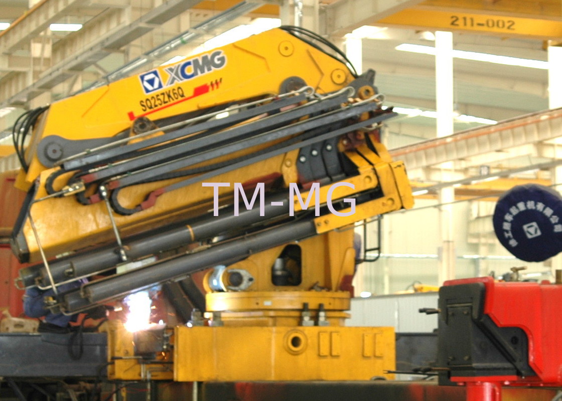 Durable 25 Ton Articulated Boom Crane , Transportion Truck Loader Crane ...