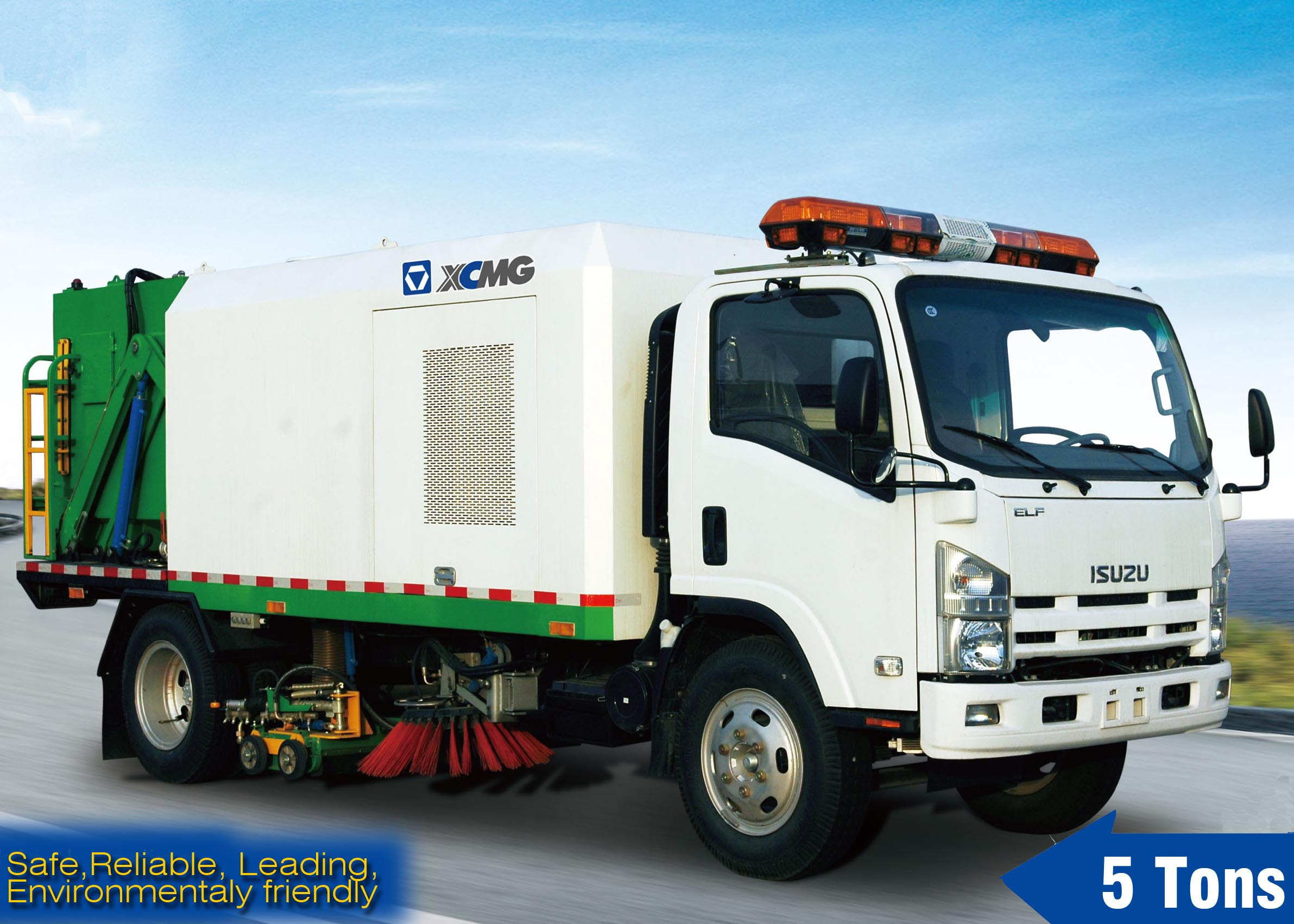 7000L Cleaning Washing Road Sweeper Truck Special Purpose Vehicles For ...